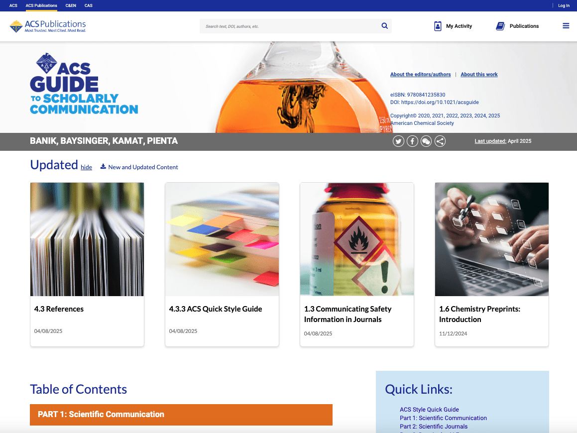 Scholarly Communication Guide for Scientists | ACS Solutions